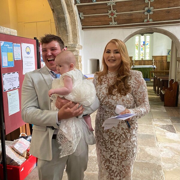 Long Lace Baby Gathered Heirloom Christening Baptism Flower Girl ...