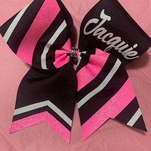 Custom Full Glitter Chevron Cheer Bow /dance bow/competition | Etsy
