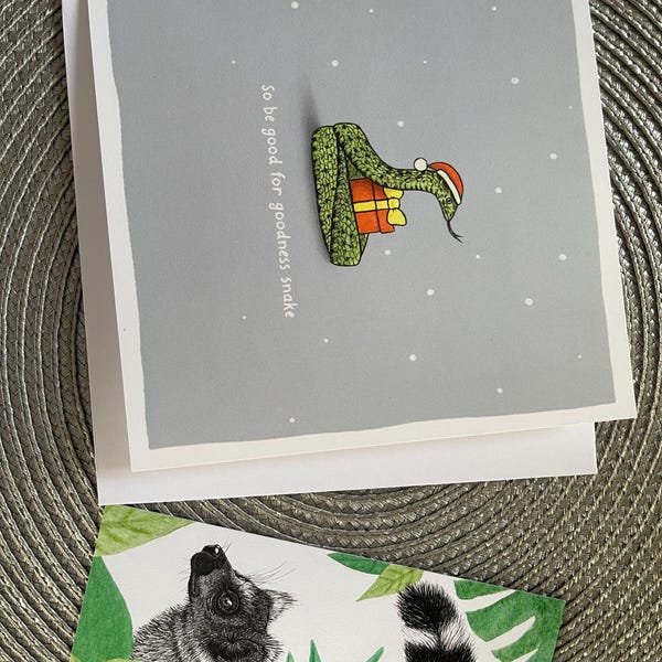 Cute Elephant Good Luck Card // Animal Art, Good Luck Travel Card, Good ...