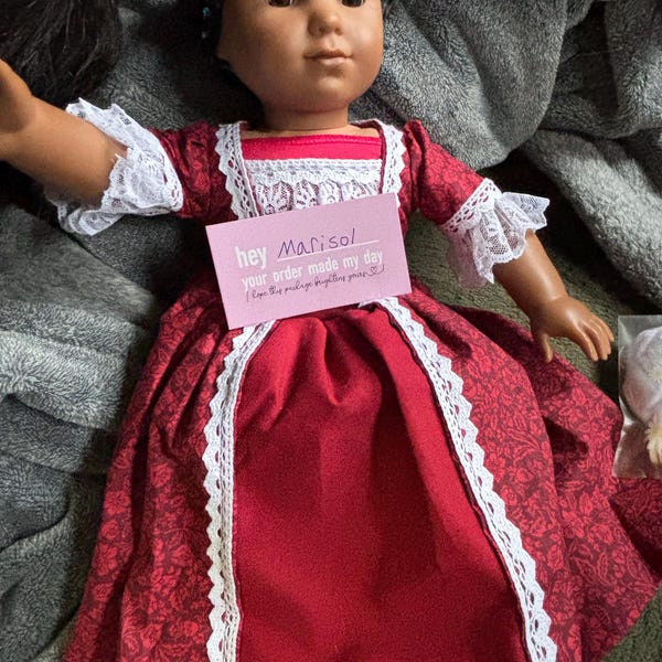 18 Inch Doll Colonial Formal Dress, Hamilton Doll Dresses, 18 Inch Doll ...