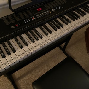 Piano Stickers 61 Key Set for the Black & White Keys, Laminated, Clear ...