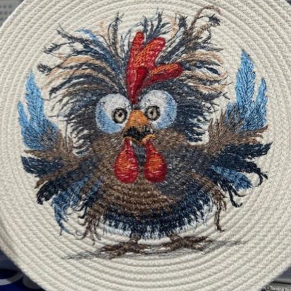 Fun Crazy Chicken Embroidery Design, 3 Sizes, Instant Download - Etsy