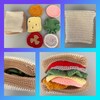 Crochet Pattern | Sandwich Coaster Set | Crochet Lettuce, Fried Egg ...