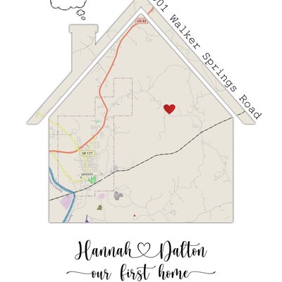 Personalized Realtor Gift, Home Sweet Home, House Map, Last Minute ...