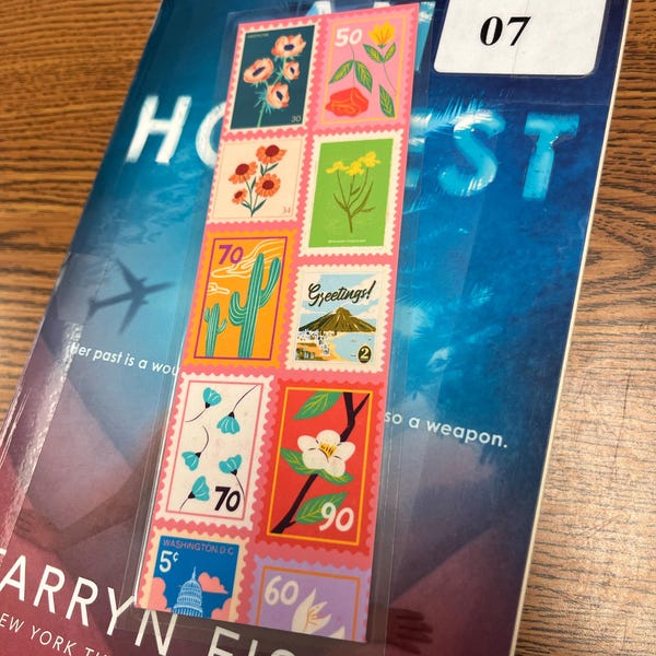 Travel Flower Postage Stamp Bookmark - Summer Fall Autumn - Paris ...