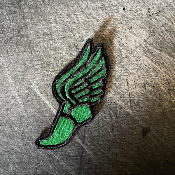 Iron on Winged Athletic Shoe Patch, Shoe Patch, Athletic Shoe With ...