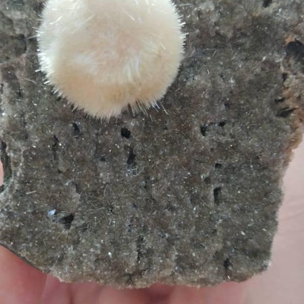 Statement Pink-purple Diamond Calcite on Dogtooth Calcite Specimen With ...