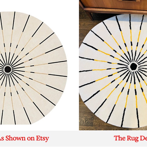 Handmade Round Irregular Shape Hand Tufted Rug 100% Woolen Rug 2x3 3x5 ...