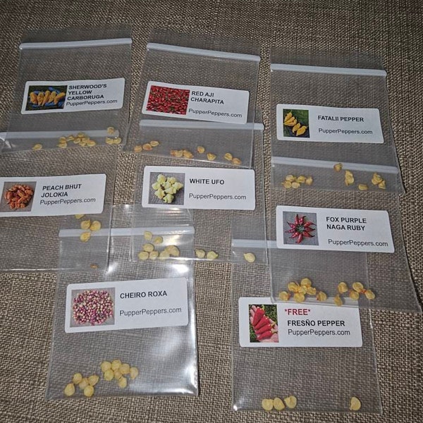 Purple Peach Carolina Reaper Rare Pepper Seeds Premium Packet - Etsy