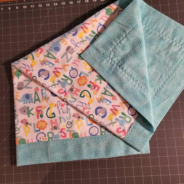 Alphabet Animals Flannel Fabric by the Yard or Half Yards 100% Cotton ...