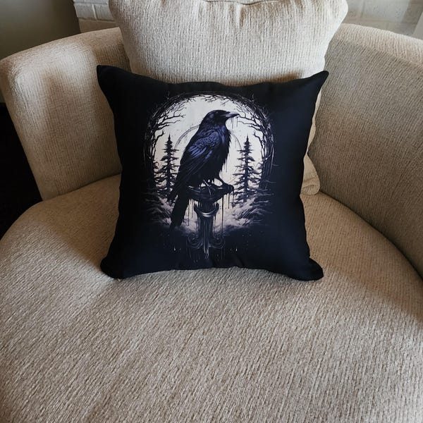 Raven Stained Glass Lamp - Raven Lamp, Stained Glass Purple Blue Lamp ...