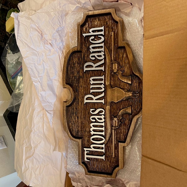 Personalized Western Family / Ranch / Farm Sign - Name Signs Carved ...