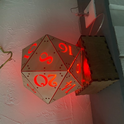 D20 Lamp Laser Cut FILE ONLY SVG Cut File Laser Cut Vector Dungeons and ...