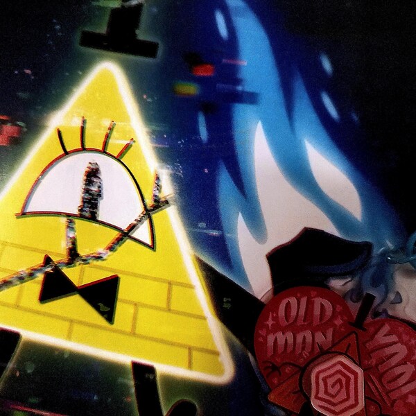 Spinner Bill Cipher Old Man Yaoi Gravity Falls Charm // 2.5” Acrylic ...