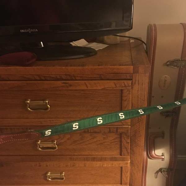 Michigan State University Men's Web Leather Belt - Etsy