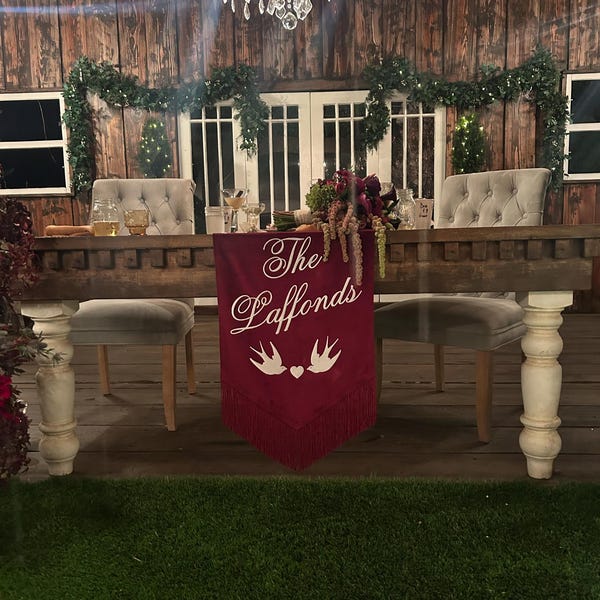 CUSTOM - Velvet Fringe Banner - Etsy