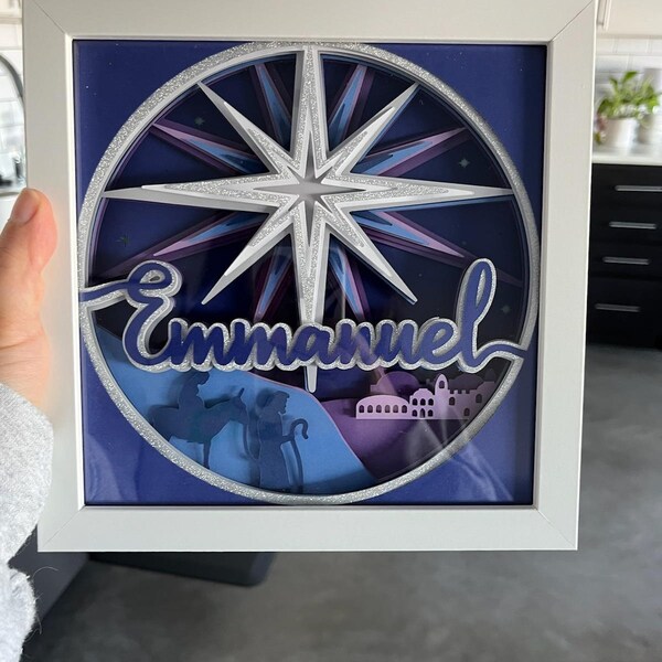 3D NATIVITY Shadow Box - 3D EMMANUEL Svg - for Cricut - for Silhouette ...