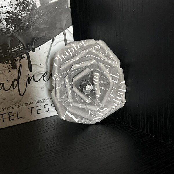 A Court of Mist and Fury Book Page Rose - Etsy