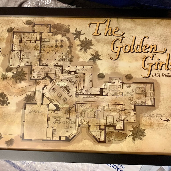 Map of the Golden Girls House - Etsy