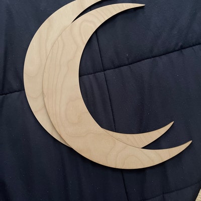 Moon 001 Wooden Shape Cutout for Crafting, Home & Room Décor, and Other ...