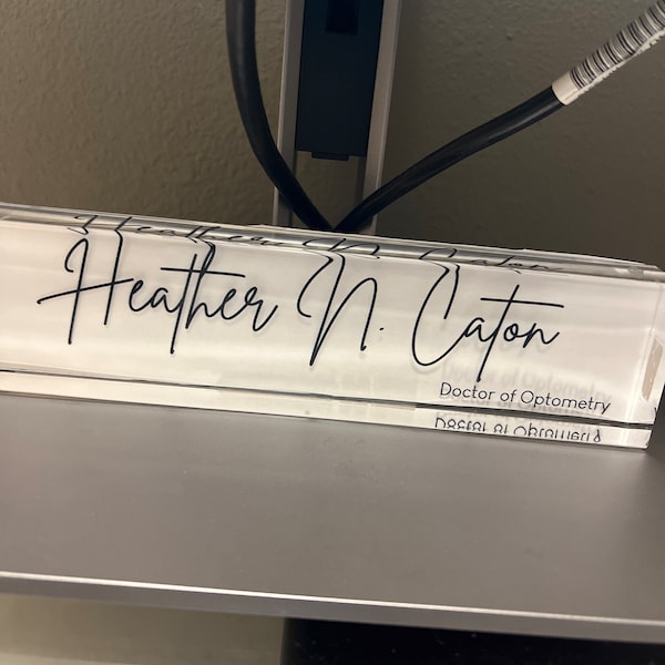 Desk Plaque, Name Plate for Desk, Personalized Acrylic Gift, Custom ...