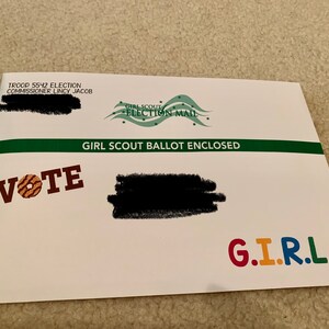 Girl Scout Mock Voter Registration Cards - Election - INSTANT DIGITAL ...