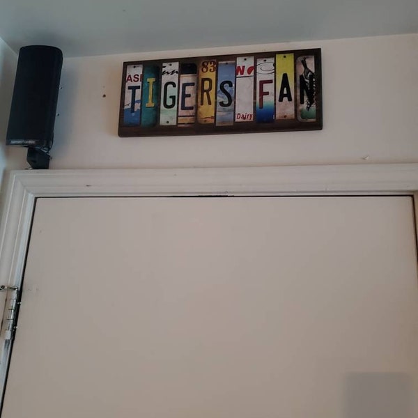 Buffalo Bills Fan Handmade Wood Sign With Metal License Plate Strips ...