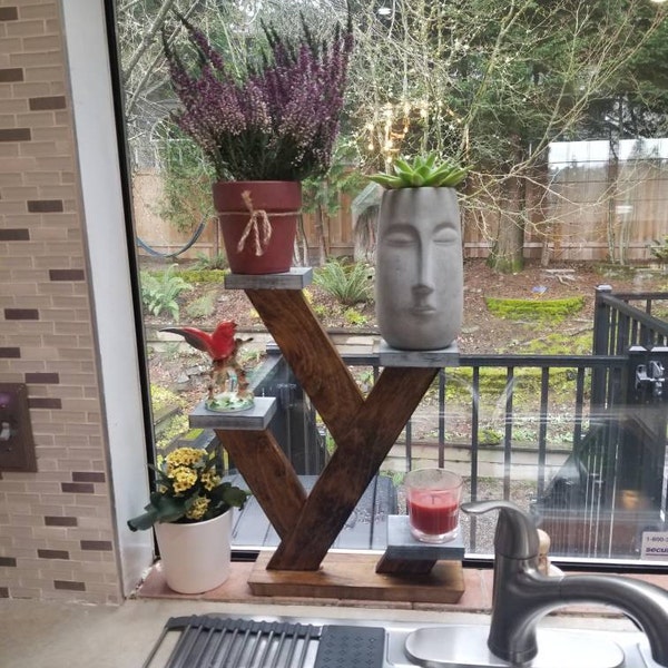 Rustic Plant Stand - Etsy