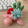 Miniature Pink Turtle Succulents, Purple Crystals Turtle Toy, Mom Gifts ...