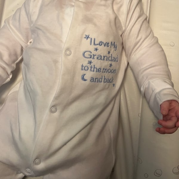 Personalised Little Bro, Little Brother, Baby Sleepsuit, Personalised ...
