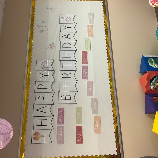 Birthday Wall Classroom Decor, Birthday Banner, Birthday Bunting ...