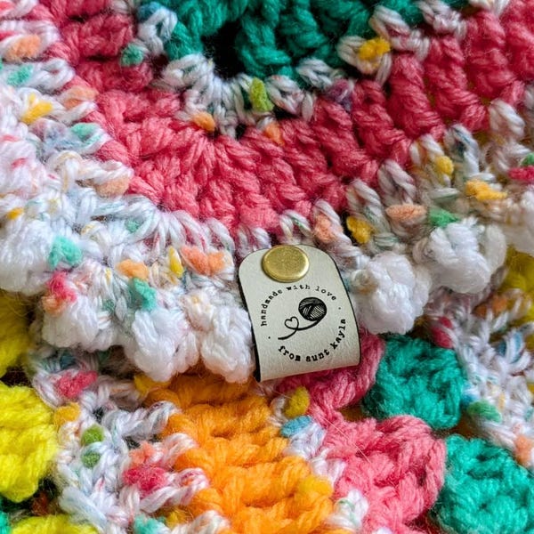 Colour Large Blanket Tag, Label for Blanket, Wedding Gift, Couple Name ...