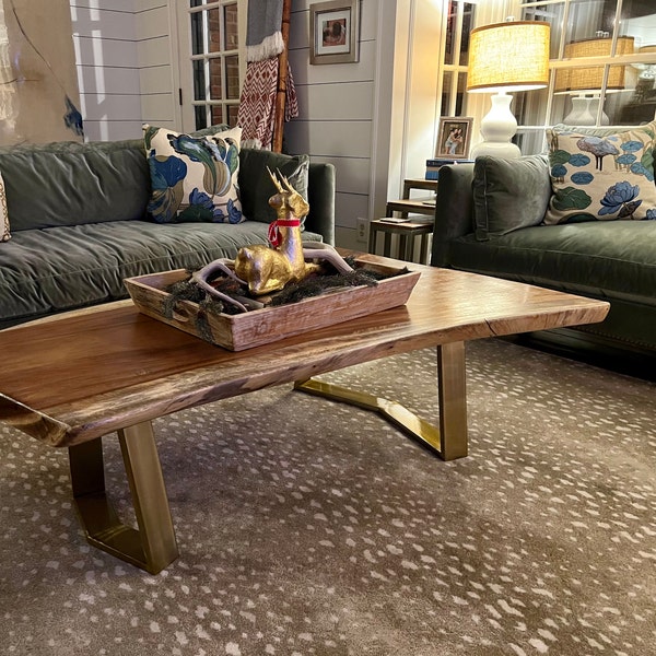 Golden Table Legs, Steel Table Legs (set of 2), Dining Table, Desk Legs ...