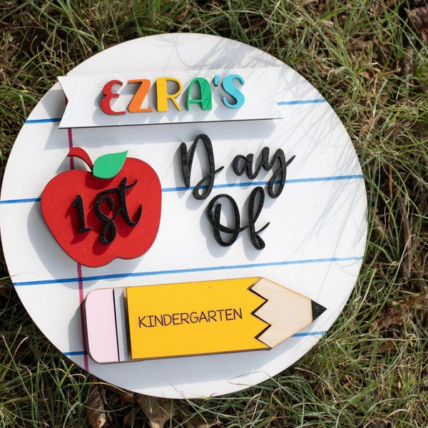 First Day of School Photo Prop, Back to School Sign Kit, Personalized ...