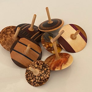Toy Tops - Natural Wood - Etsy