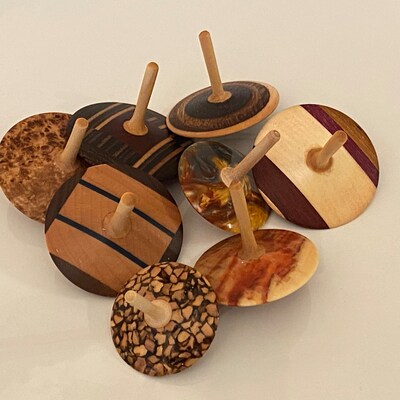 Toy Tops Natural Wood - Etsy