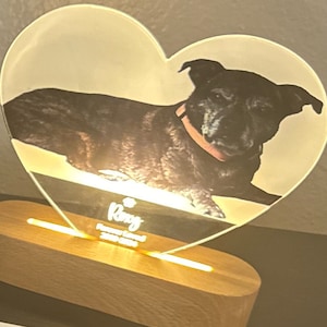 Photo Engraving Custom 3D Acrylic Night Light Personalized Bedroom LED ...