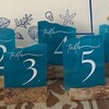 Unique Faux Sea Glass Acrylic Table Numbers, Real Driftwood Stands ...