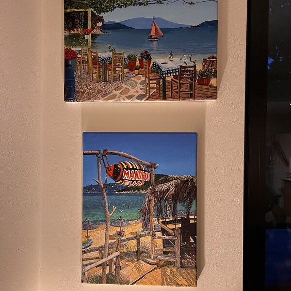 Skiathos Taverna Sklithri 3 A3 Giclee Museum/exhibition Quality Limited ...