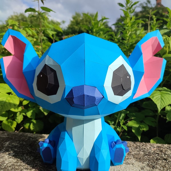 3D Lowpoly STITCH Papercraft TEMPLATE – Digital Character 3d Figurine ...