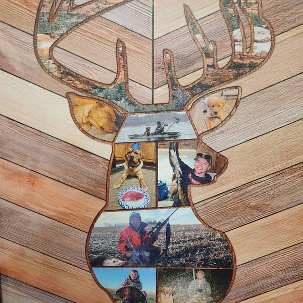 Personalized Deer Hunting Memories, Custom Hunting Collage Canvas ...