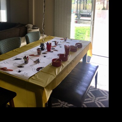 Reptile Party Coloring Tablecloth Snake Birthday Table Runner ...