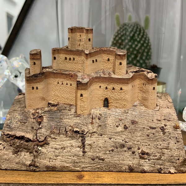 Wooden Pop up Castle Carved From a Garden Tree Log Expending Into a ...