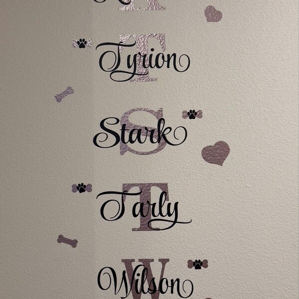 Personalized Dog Wall Decal - Dog Name Sticker - Dog Name Sign - Custom ...