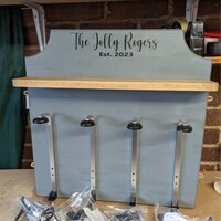 Handmade Pine Optics Bar, Personalised, Home Bar, Wall Mounted Optics ...