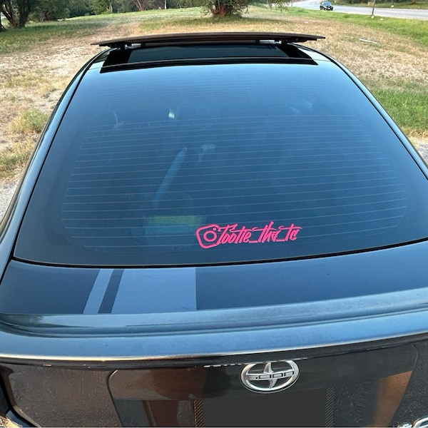 Custom Instagram Car Window Sticker [die-cut Vinyl Decal] - Etsy
