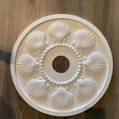 Seashell Ceiling Medallion, Seashells, Seashell Decor, Ceiling ...