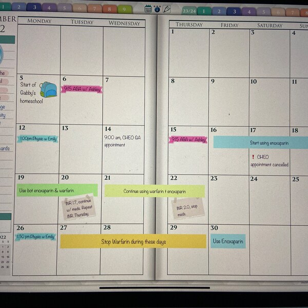 Digital PDF Weekly Planner for iPad Pro Air Mini 2025 to 2026 ...