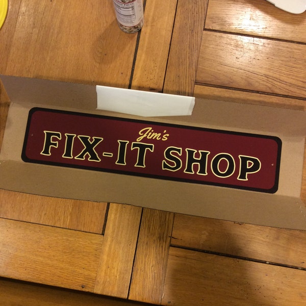 Fix-it Shop Sign, Custom Shop Decor, Gift for Handyman Sign, Workshop ...