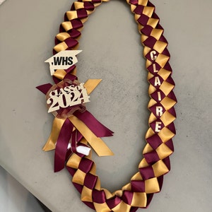 Graduation Ribbon Lei-custom Made With Your School Color098 - Etsy